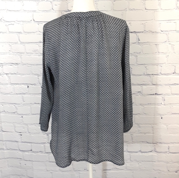 Fred David | Tops | Fred David Polka Dot Blouse Tunic Top Sz L 239t ...